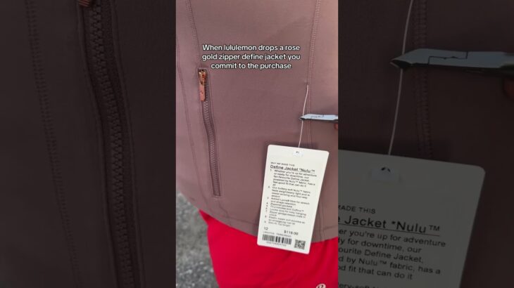 New define jacket alert!!!! Rose gold zipper!!!! #lululemon | メンズファッションテレビ